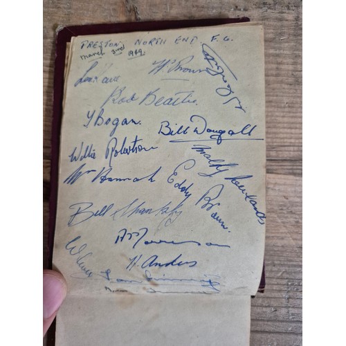 An autograph album containing Preston North End 1948/49, including Bill ...
