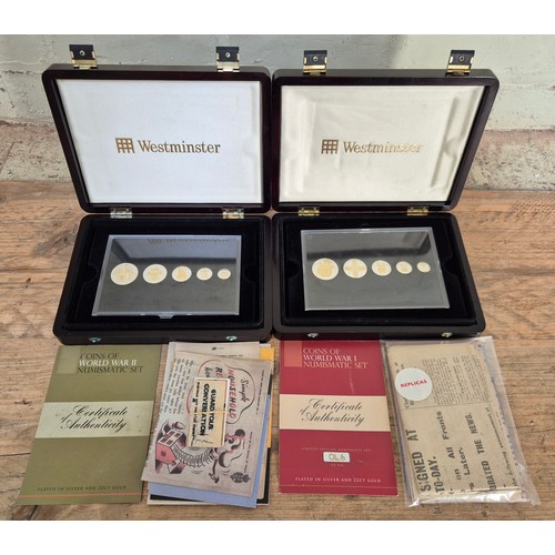 Two Westminster coins sets comprising of a 'coins of world war I ...