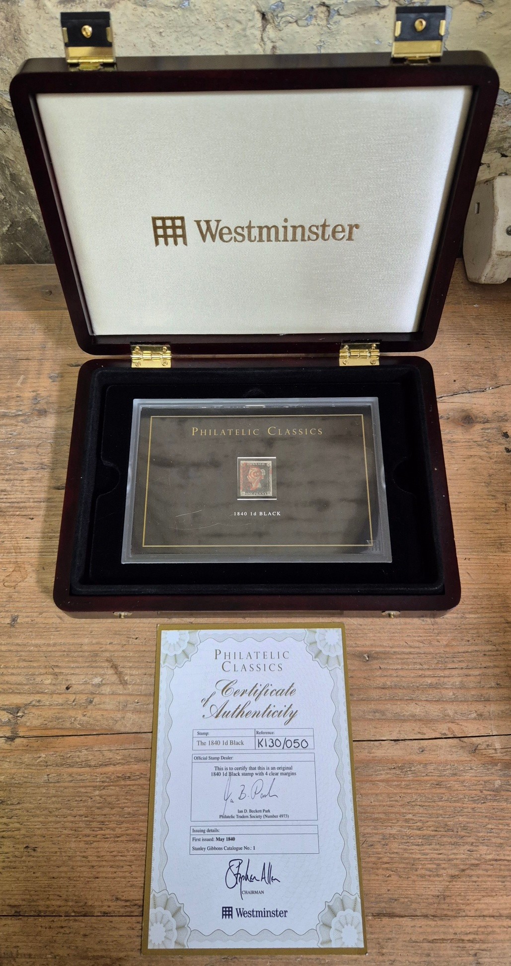 A Westminster Philatelic Classics 'the 1840 1d Penny Black', in ...