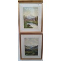 Donald A Paton, pair, landscape watercolours, 34cm x 24cm, both signed ...