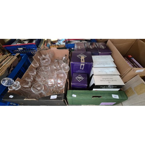 2 boxes of glass including boxed Edinburgh crystal and boxed Dartington ...