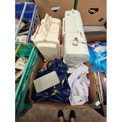 A Toyota RS 2D series sewing machine with attachments and a sewing ...