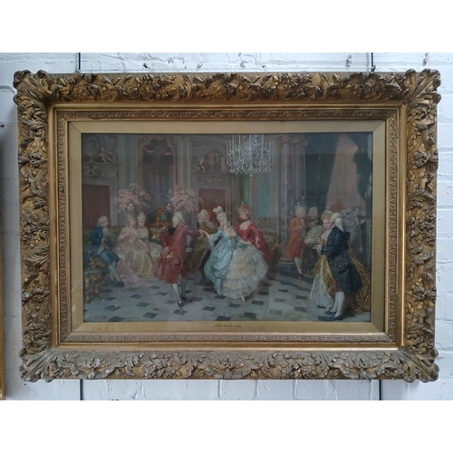 Cleto Luzzi (Italian, 1884-1952), interior with figures dancing, oil on ...