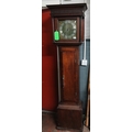 An 18th century oak 30 hour long case clock.