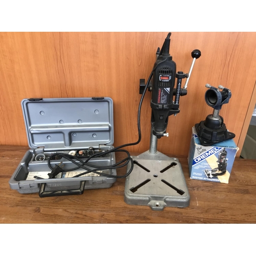 Dremel Moto Tool Deluxe Drill Press Stand Model 212 with Accessories Please Note 110V