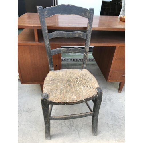 Old Cyprus Traditional Woven Wood Chair