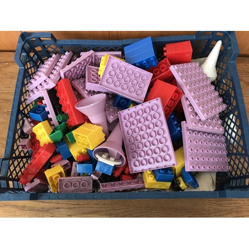 Box of Lego Like Building Blocks