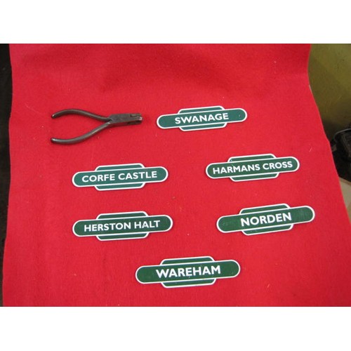 Box of magnetic BR station signs 1950's retro style for the route from ...