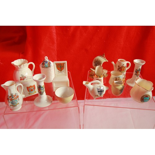 A quantity of crested ware