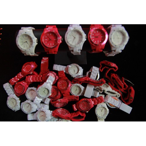 x30 Identity London Watches -15 pink and 15 white in working order and ...