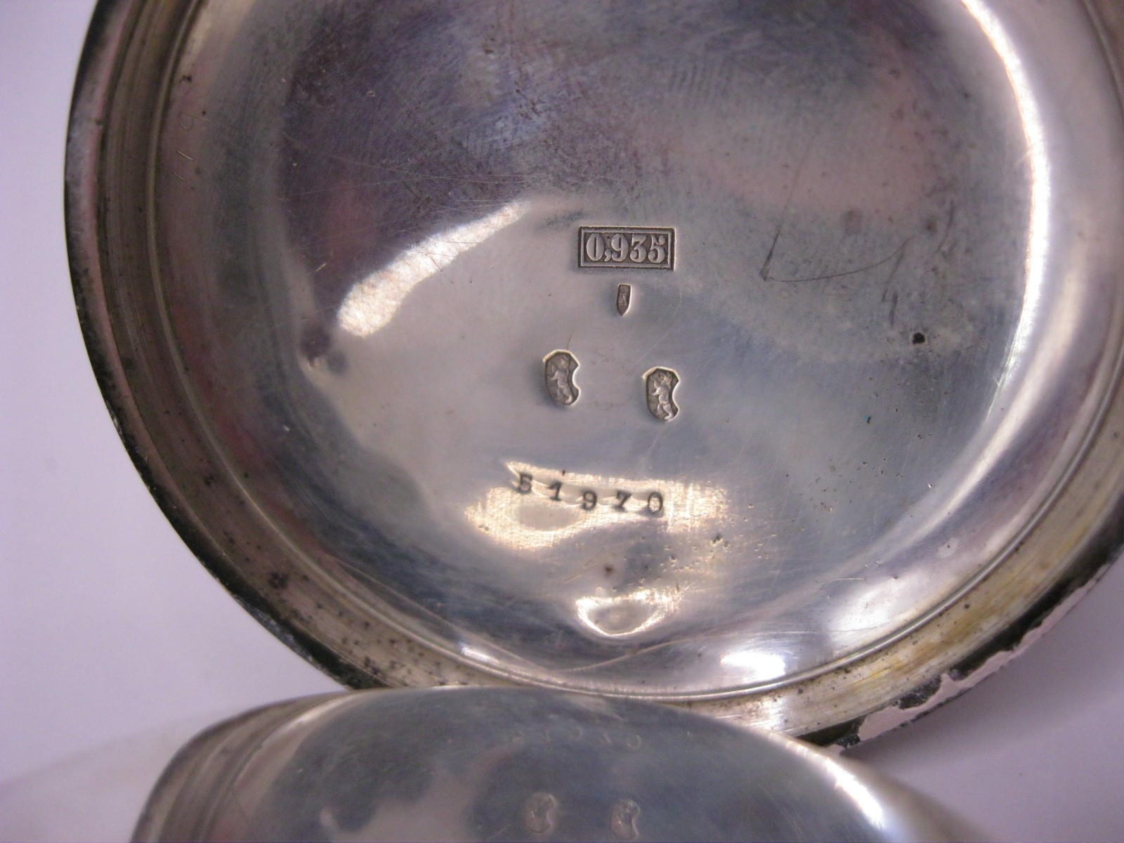 A .935 continental fine silver cased full hunter pocket watch, Swiss ...