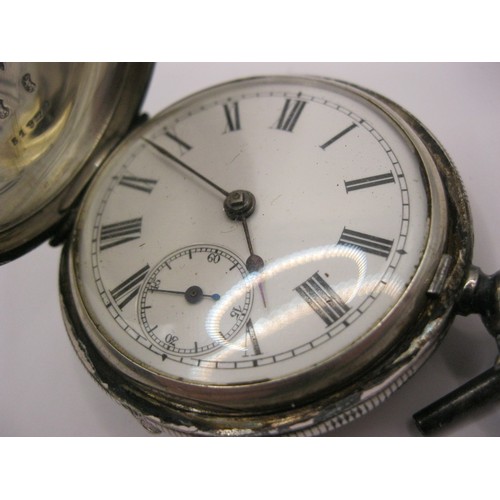 A .935 continental fine silver cased full hunter pocket watch, Swiss ...