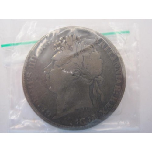 George IV 1822 crown, circulated