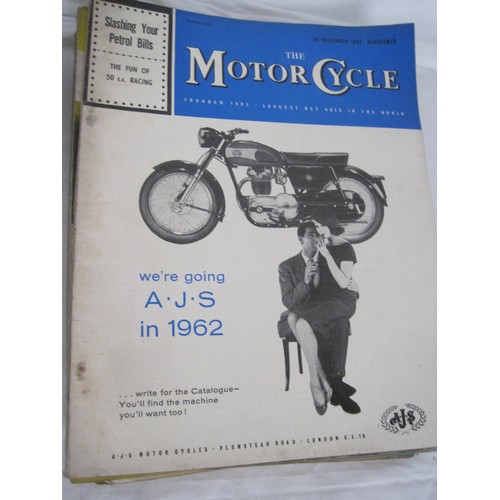 A stack of Motor Cycle magazines from the 60s