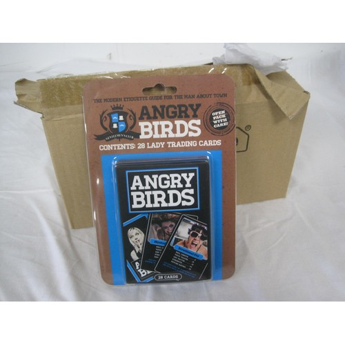 A box of 24 Angry Birds trading cards, all new and retail sealed