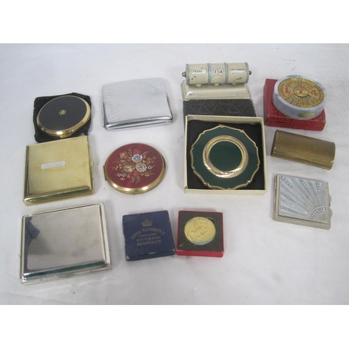 Collection of Stratton Compacts, Cigarette Cases and Perpetual Calendar