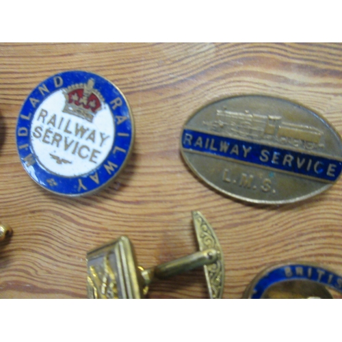 An interesting assortment of items including two 'Railway Service' WW1 ...