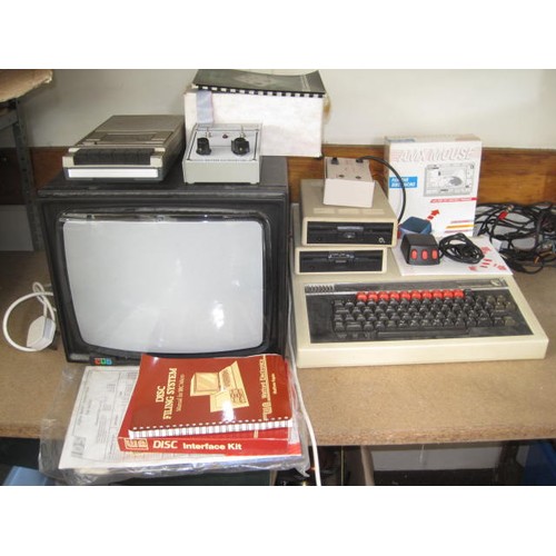 Acorn BBC Microcomputer with monitor and other hardware. This lot comprises - British Broadcasting C