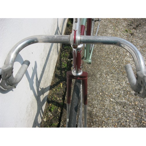 An unnamed vintage racing bicycle rolling frame, in very good order and ...