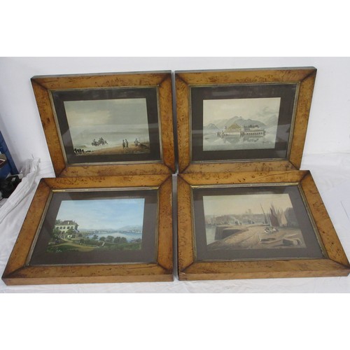 Four 19th century lithographs of continental scenes, each titled to the ...