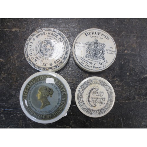 4 Prattware pot lids - Home-Made Potted Meats, Cherry Tooth Paste (with ...