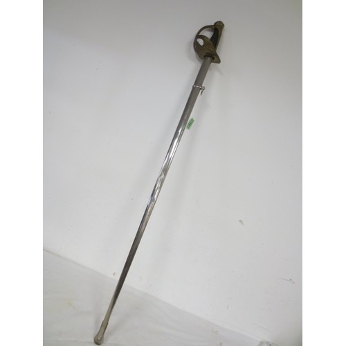 A 19th century French Officers sword with brass knuckle guard in its ...