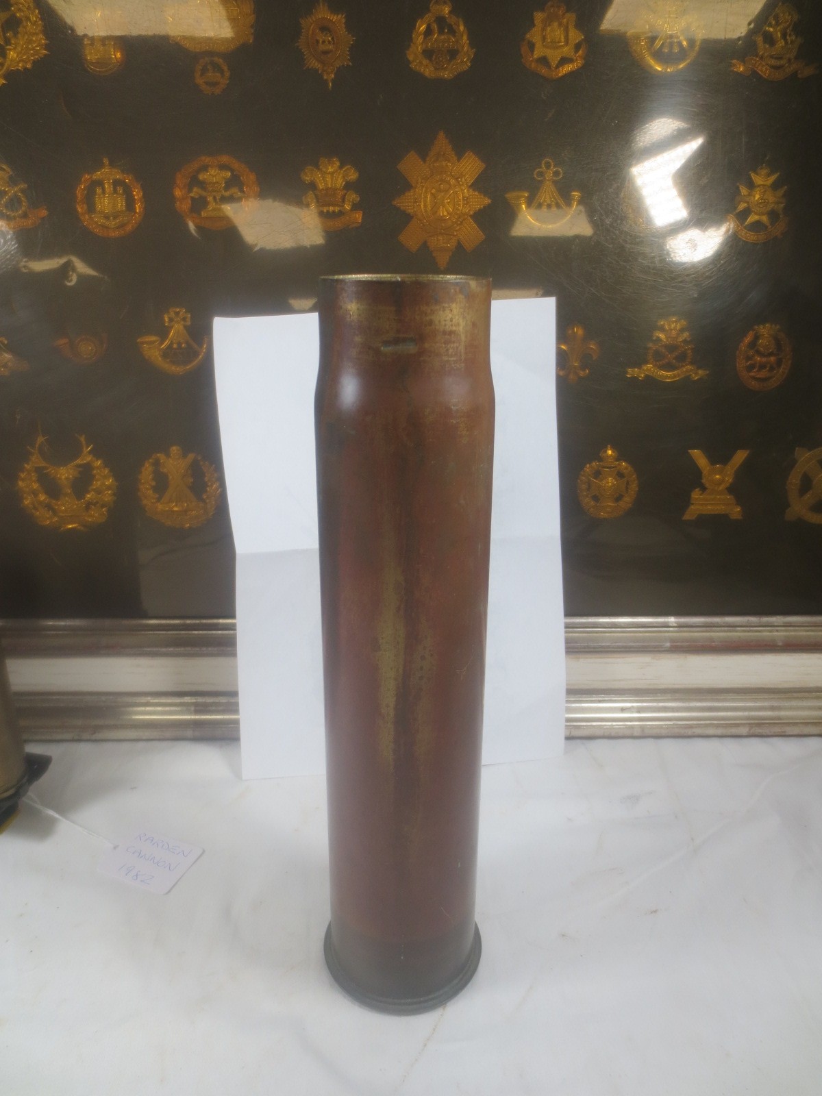 A 1911 dated Royal Navy 6 pounder shell casing