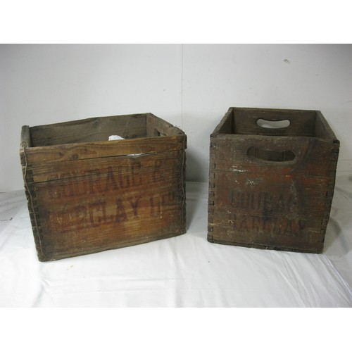 Two Courage & Barclay Brewery Crates