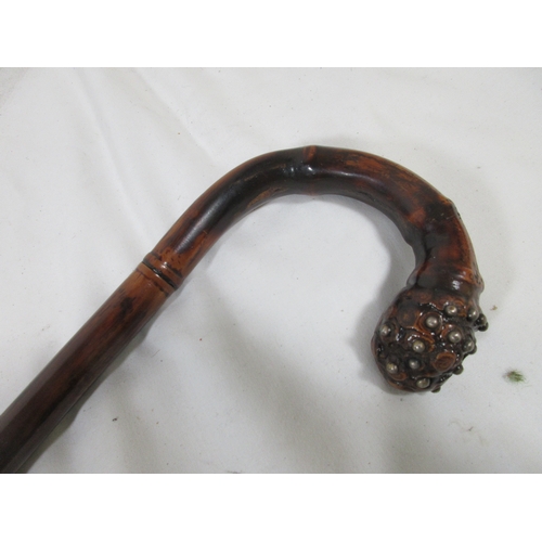 An antique sword cane with spike blade in the form of a walking cane ...