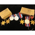 Two boxed sets of WW2 Medals (i) addressed to Mr W Haworth of King's ...