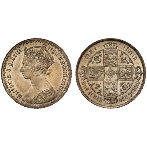 Victoria (1837-1901), silver Florin, 1887, Gothic type B9 (1887 ...