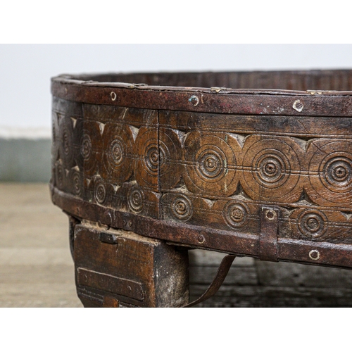 Indian 'Chakki' table. Dimensions: Width- 67.5 cm, Depth- 67.5 cm ...