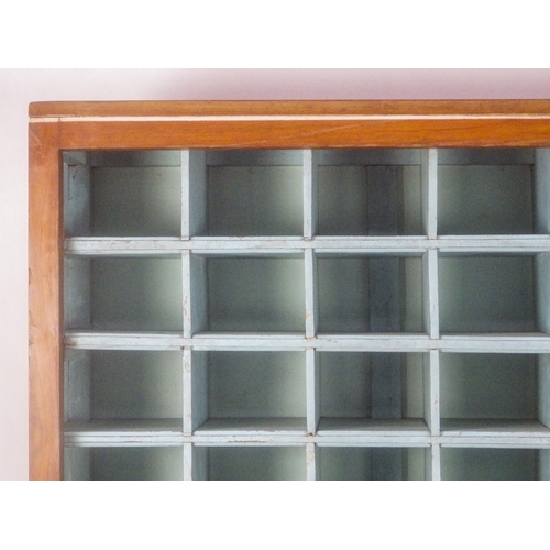 Large vintage post sorting cabinet / haberdashery shop display. Splits ...