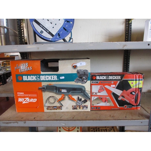 A Black & Decker Wizard multi purpose tool kit together with a Black ...