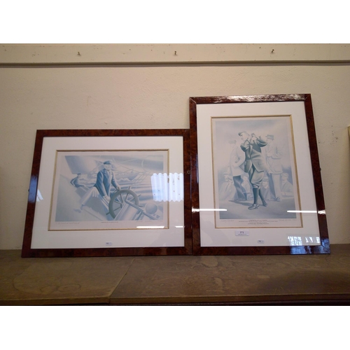 Two Frank Venton limited edition prints depicting TB Davis and Harry Vardon