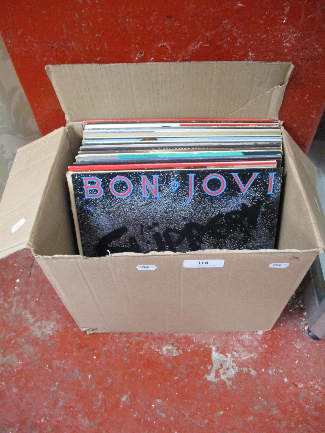 A collection of long playing vinyl records