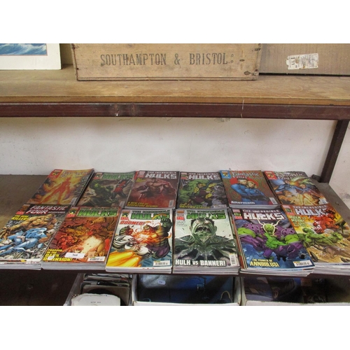 A large collection of Marvel Super Hero comics