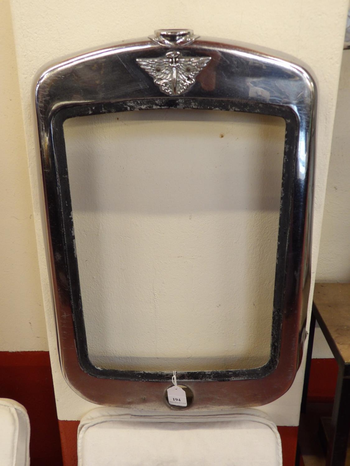 A vintage motor car radiator surround