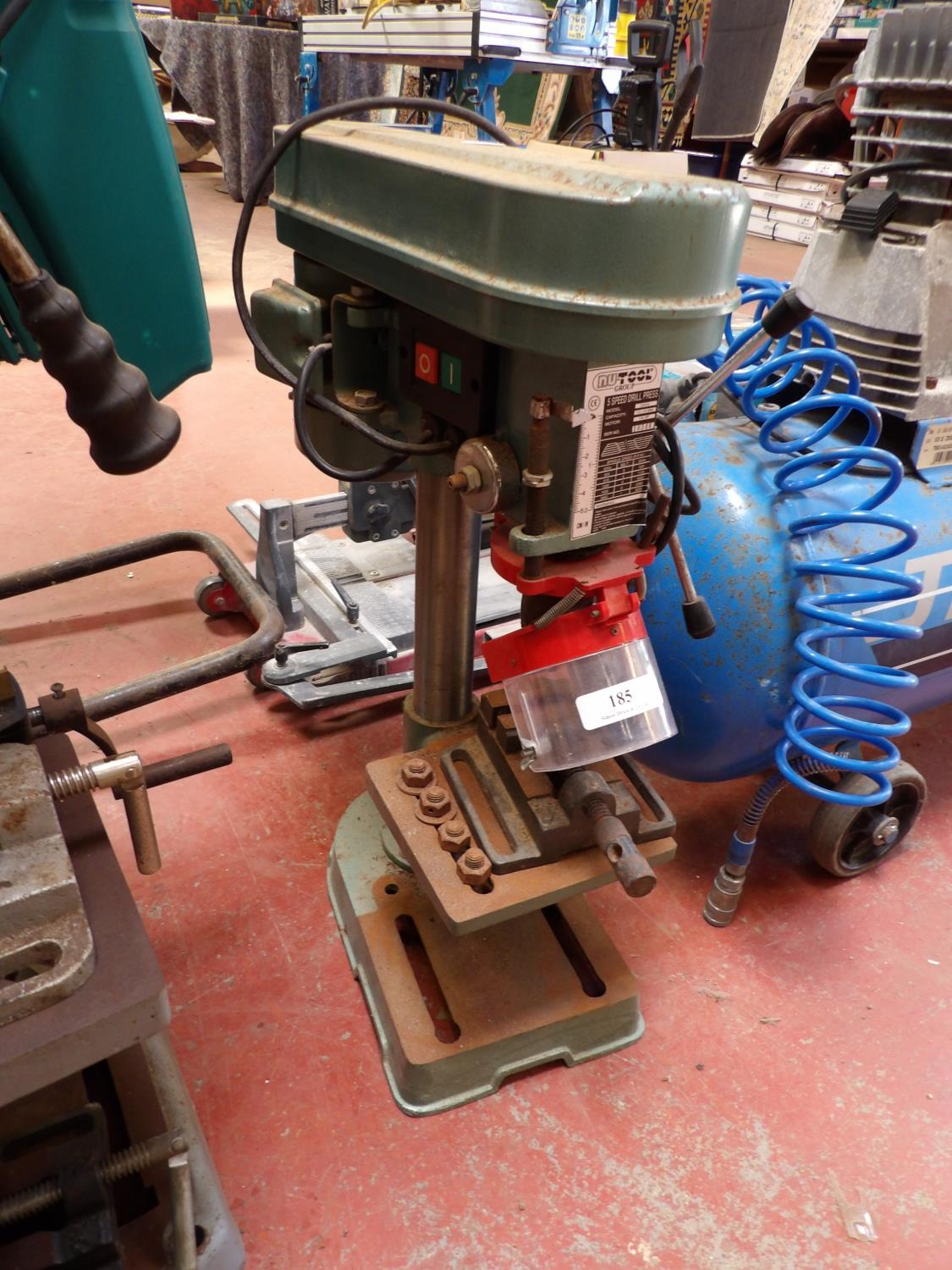 A Nutool bench mounted pillar drill