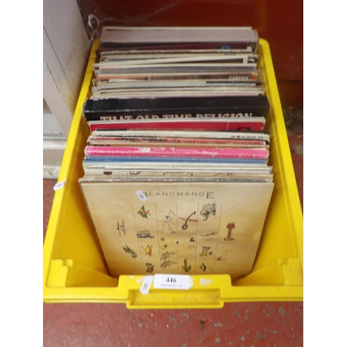 An accumulation of long playing records