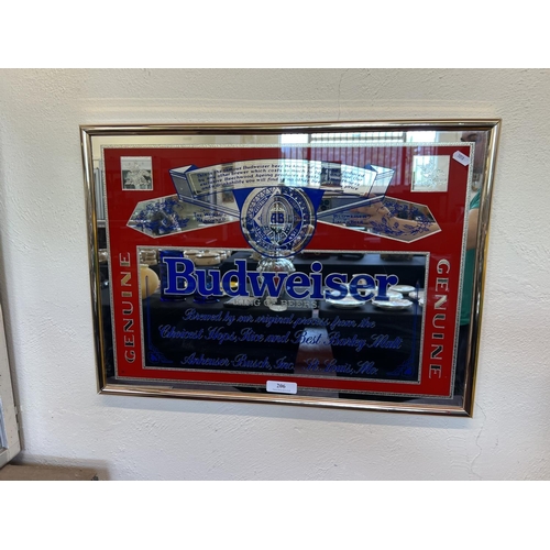 "Budweiser King of Beers" an advertising mirror