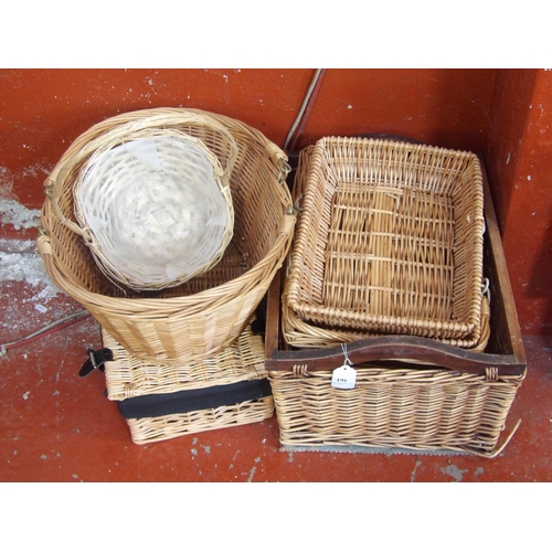 An assortment of wicker baskets