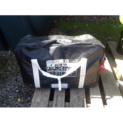 A Seago Sea Cruiser eight person capacity life raft