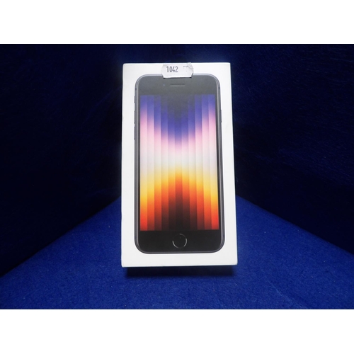 An Apple iPhone SE (Midnight, 64GB) - new and factory sealed