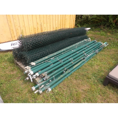 Three rolls of chainlink fencing (3m high) together with a range of ...