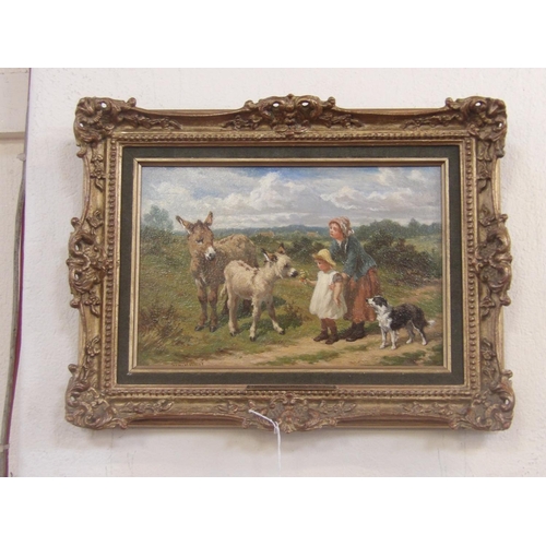 "The Donkey Foal" by George Augustus Holmes, oil on canvas
