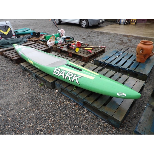 A Bark Commander 12 prone paddle board of ghost carbon construction