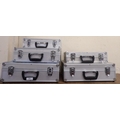 Five aluminium armoured cases