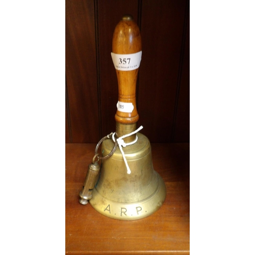 A British WWII ARP bell and whistle