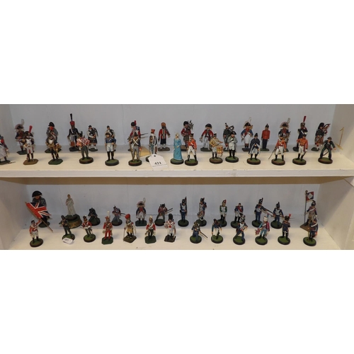 A collection of military model figures